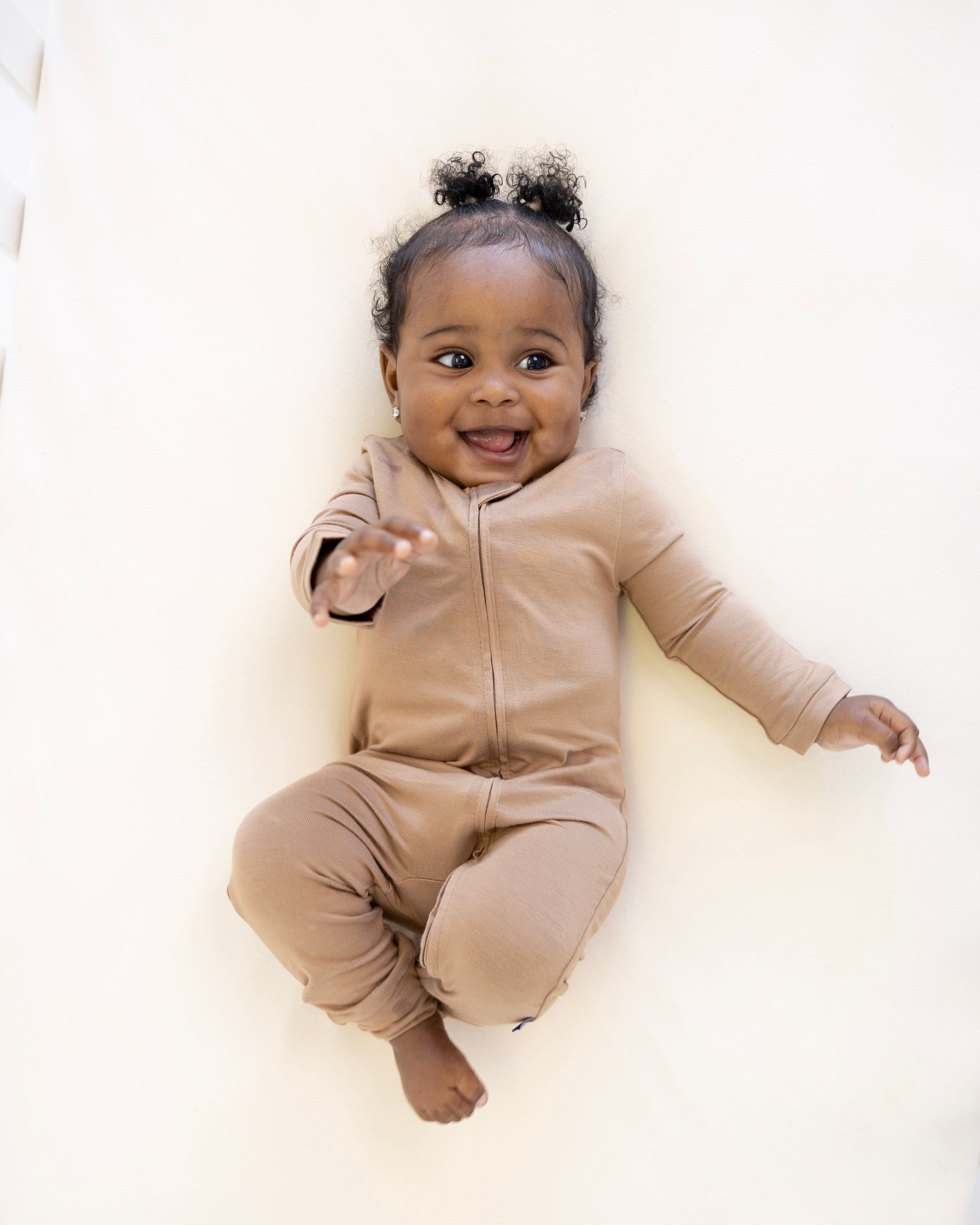 Larkspur Baby |Romper Pajamas | Zip Romper in Mocha – Larkspur Baby Outlet